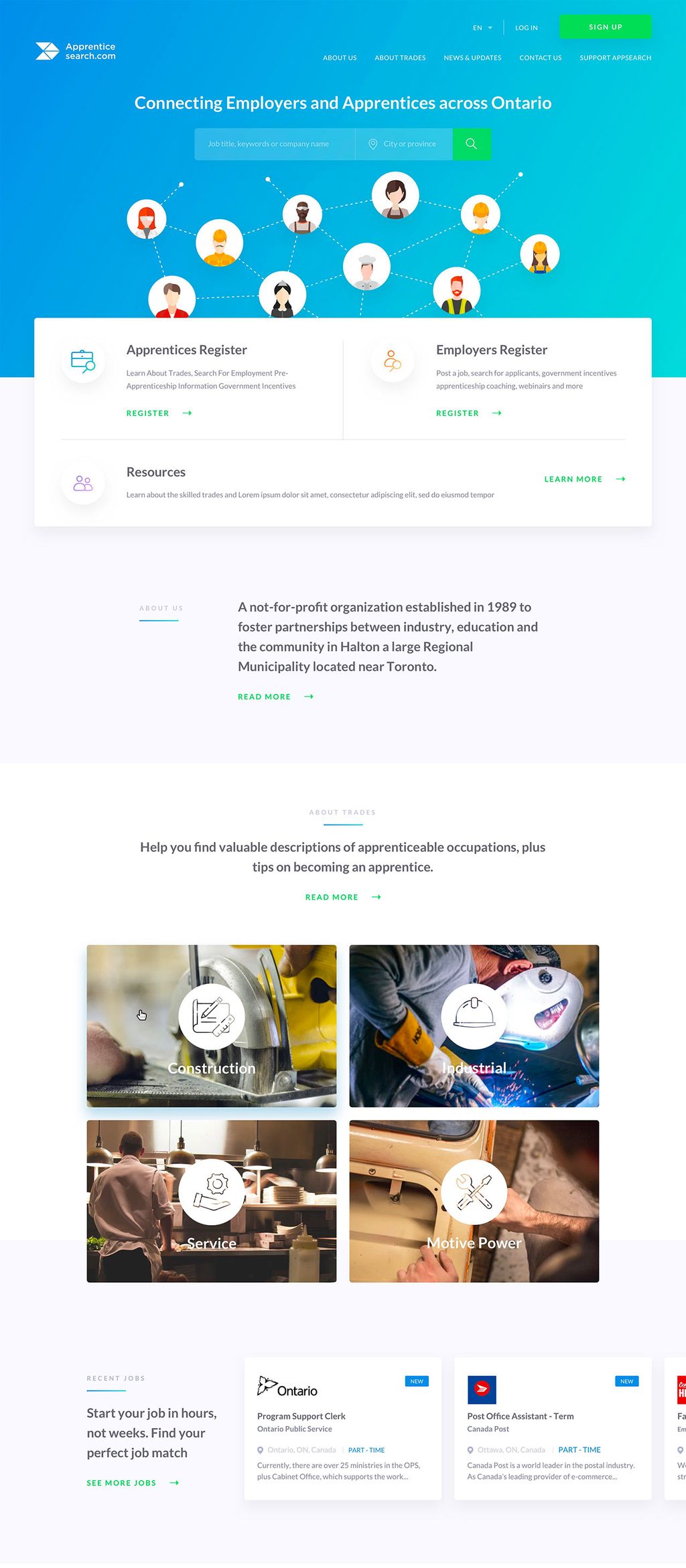 Apprentice Search — UI UX Design by Fleava Digital Agency